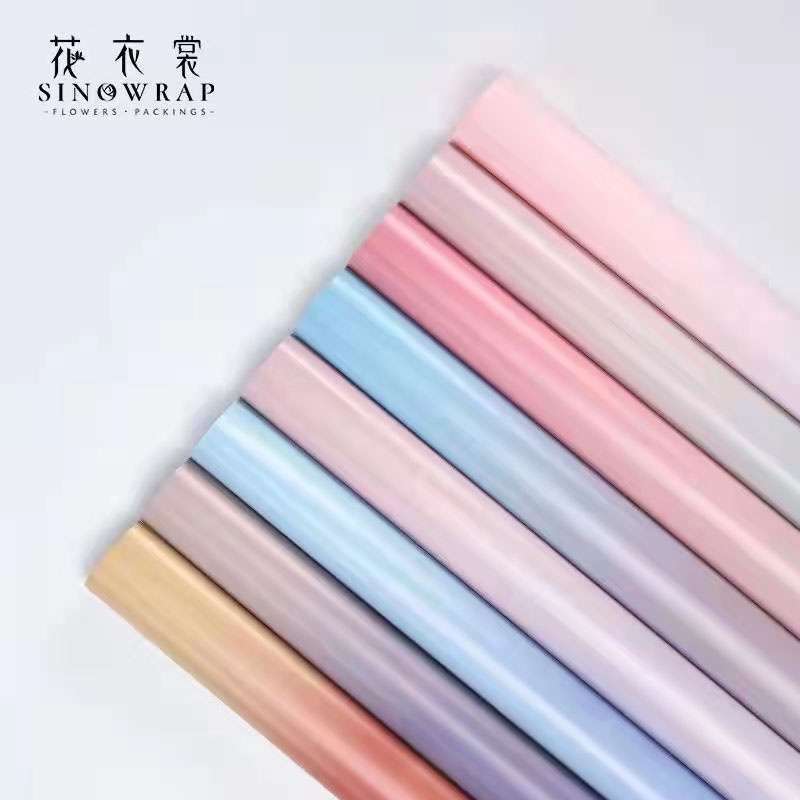 Jual {1 Pack} Korean Flower Wrapping Paper Gradient Color List ...