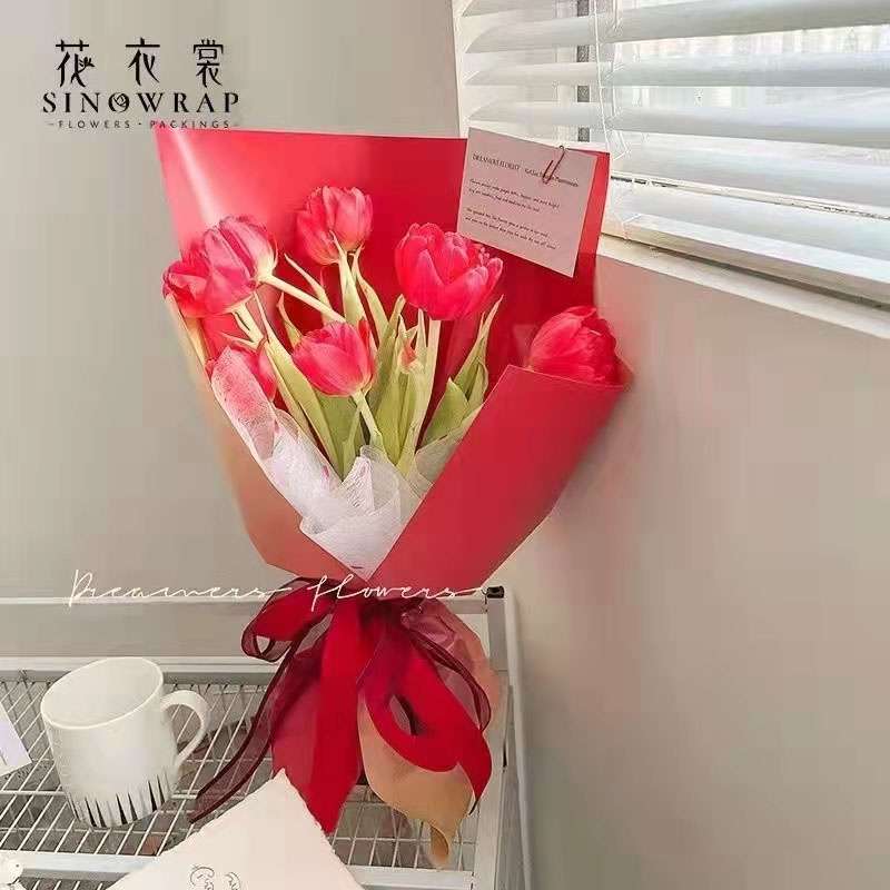 Jual {1 Pack} Korean Flower Wrapping Paper Gradient Color List ...