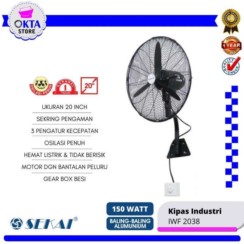 Promo Sekai Kipas Dinding 20 Inch Kipas Industri Iwf 2038 Diskon 17% Di ...