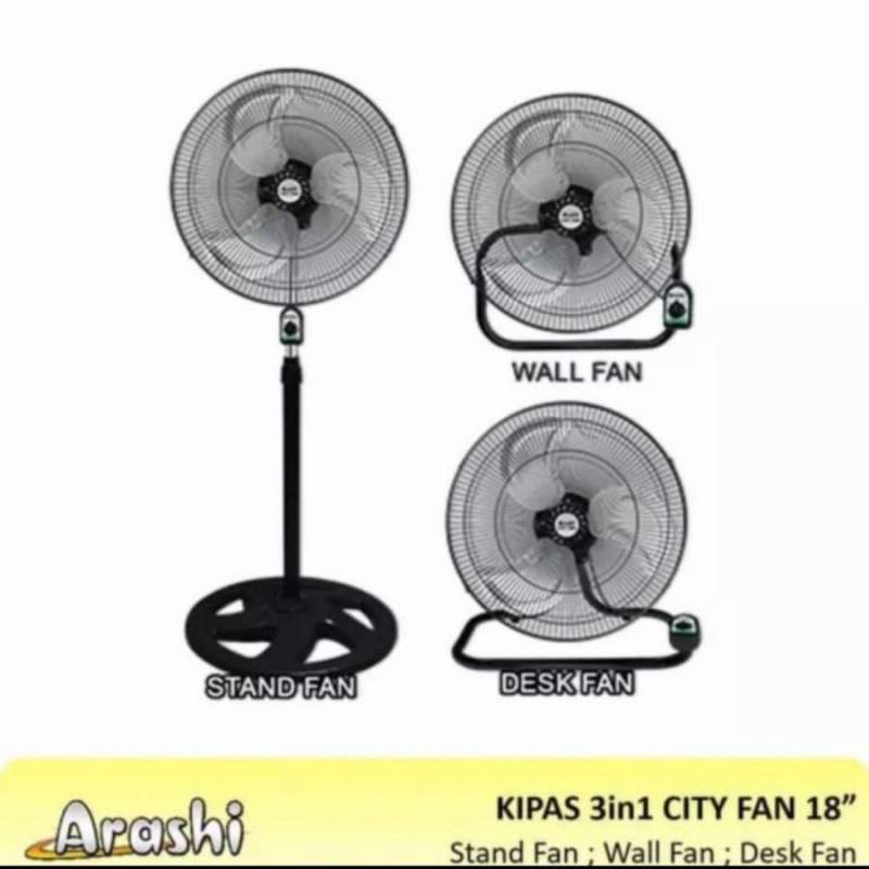 Jual ARASHI City Fan / Kipas Angin 3IN1 18 Inch di Seller Deli Perkasa ...