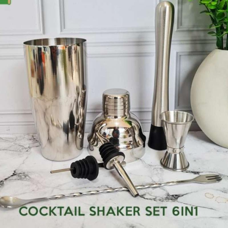 Jual RECOMMENDED Cocktail Shaker Set 750ml Stainless Bartender Tools ...