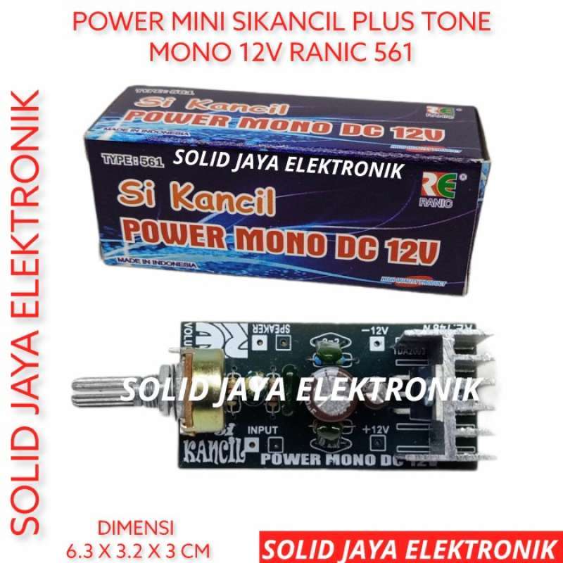 Promo KIT POWER MINI MONO SI KANCIL 12V DC TDA2003 TONE AMPLI RANIC 561 ...