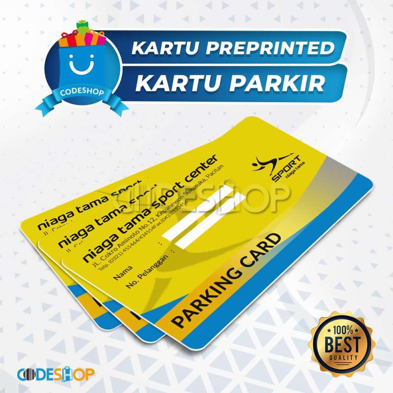 Jual Cetak Custom Kartu Akses Parkir Hotel Mall Kantor Jenis Preprinted ...