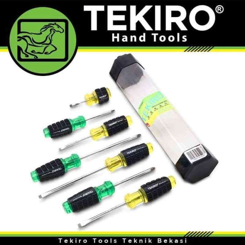 Harga Obeng Set Gagang Karet Tekiro 8 Pcs 💯 Terbaru, Spesifikasi ...