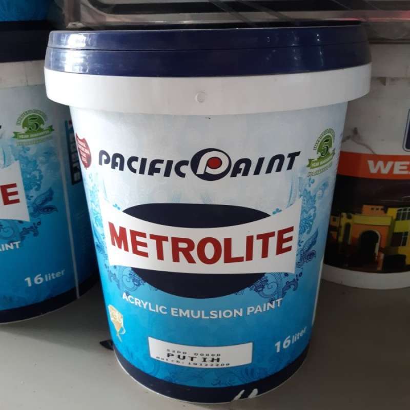 Promo Cat Tembok Metrolite 16 Liter Metrolit Pail Warna Putih Kebiruan ...