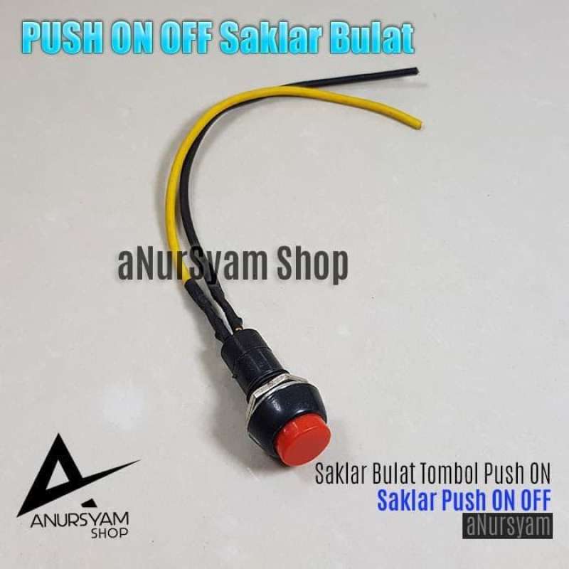 Jual Saklar Push ON Bulat / Switch ON OFF Lampu Motor Bulat Tombol Push ... Jual Saklar Push ON Bulat / Switch ON OFF Lampu Motor Bulat Tombol Push ...