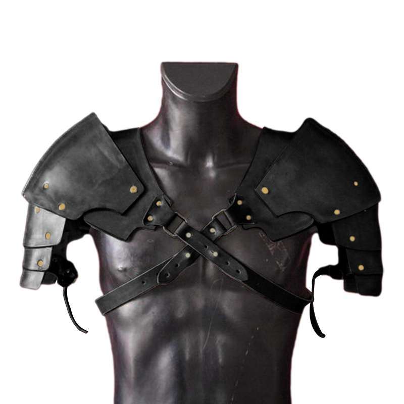 Jual Faux Leather Medieval Shoulder Pauldron Knight For Costume ...