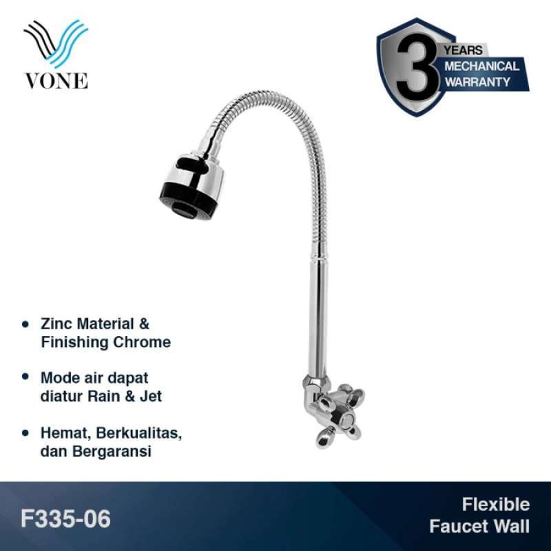 Promo Vone F335-06 Kran Keran Angsa Fleksibel Sink Cuci Piring Zinc Chrome Diskon 13% di Seller ...