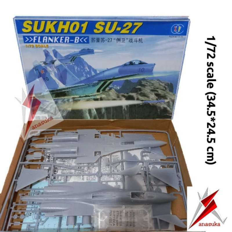 Jual Model kit Sukhoi Su-27 Rusia Pesawat Tempur Miniatur di Seller ...