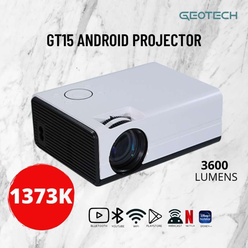 Jual Projector Geotech Gt15 Android 9 Proyektor Hp / Laptop Ke Dinding ...