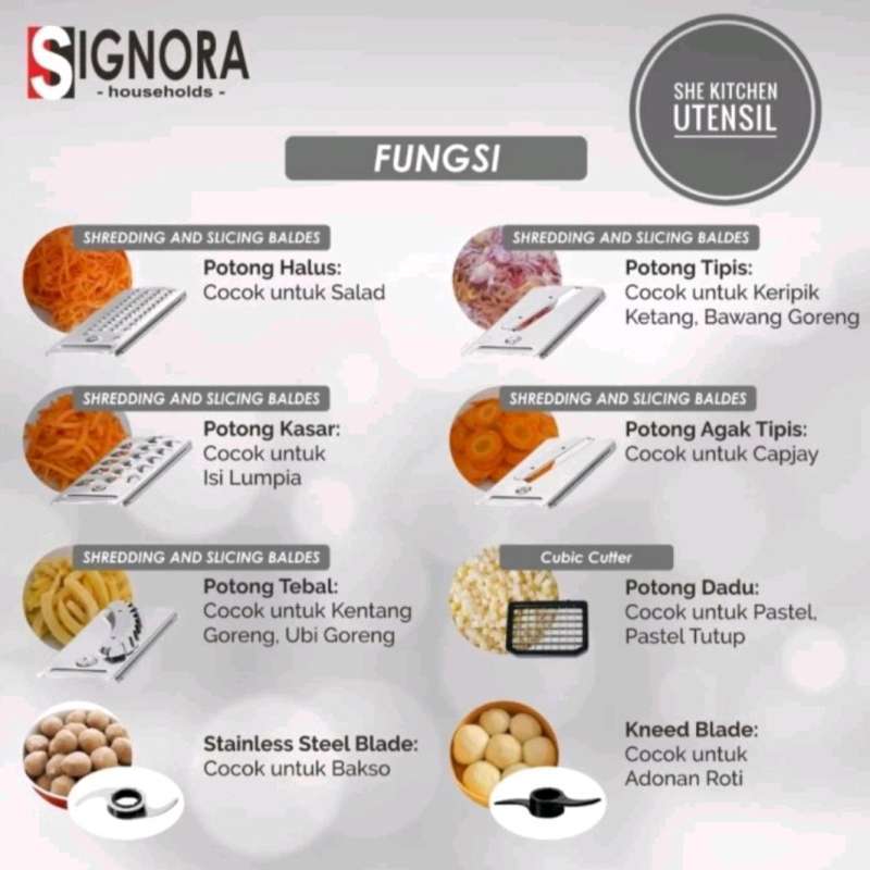 Jual Signora Food Processor Pro With Cubic Cutter Di Seller Happy Days ...
