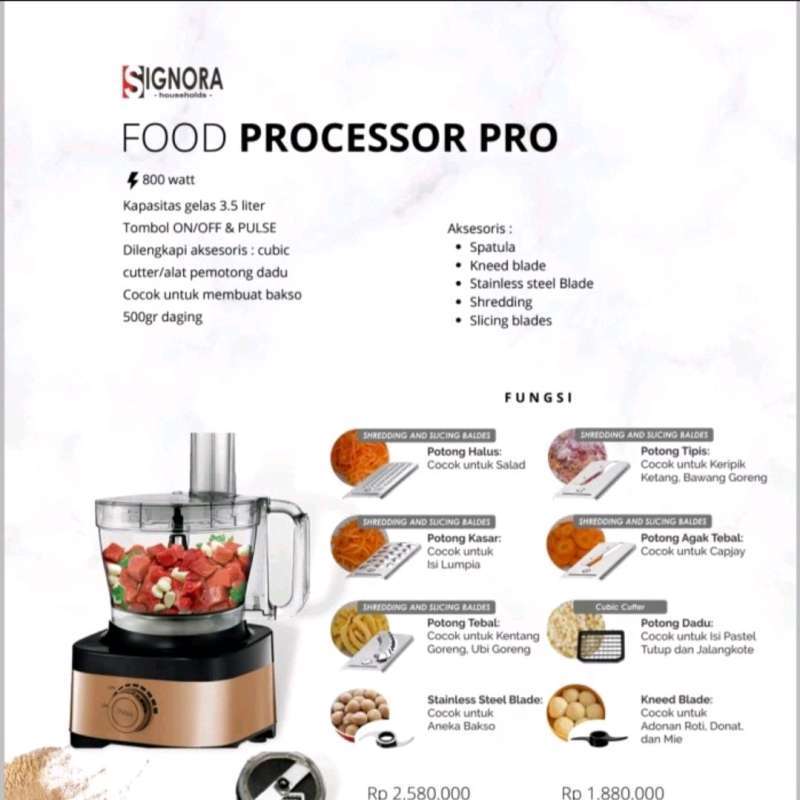 Jual Signora Food Processor Pro With Cubic Cutter Di Seller Happy Days ...