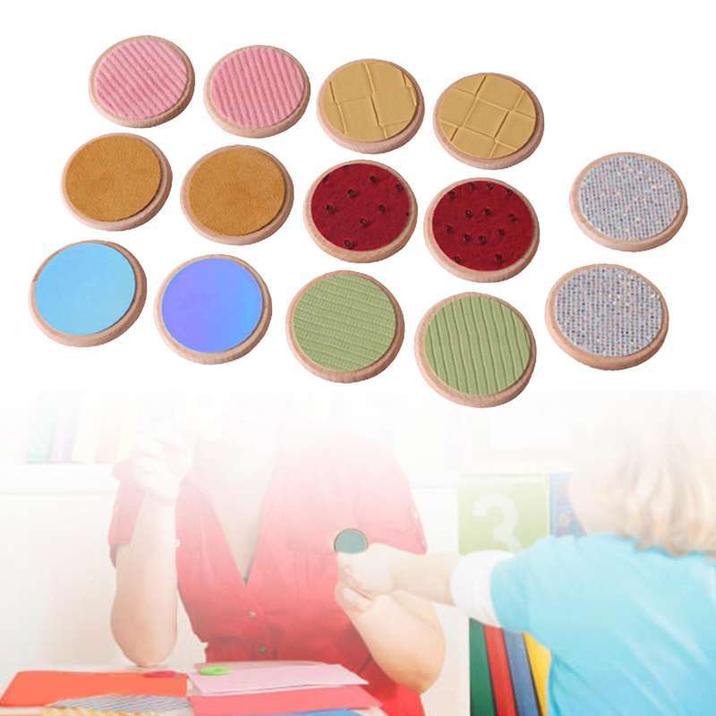 Jual Wood Tactile Board Color Cognition Matching Game Teaching Aids ...