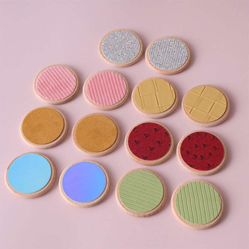 Jual Wood Tactile Board Color Cognition Matching Game Teaching Aids ...