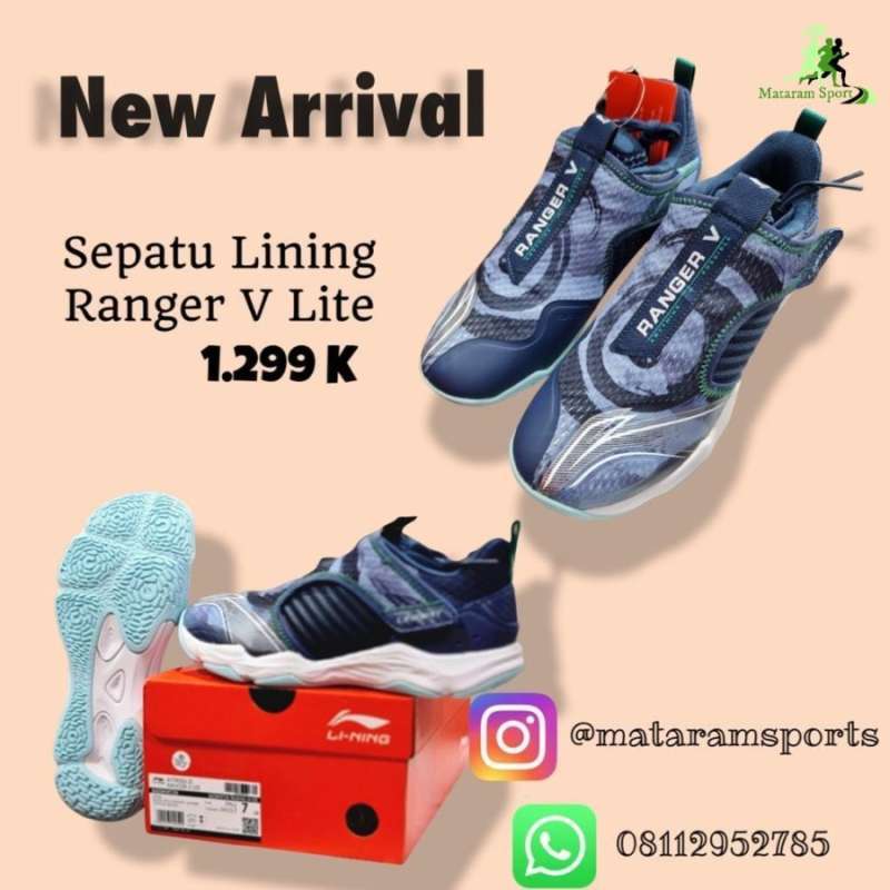 Jual Sepatu Badminton Lining Ranger V 5 Lite JoJo -Deep Blue di Seller ...
