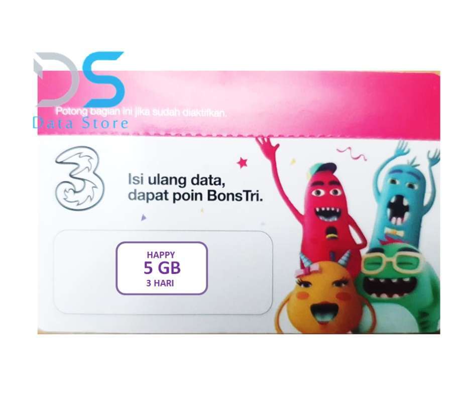 Jual Voucher Three Happy 5 GB 3 Hari (Nasional) di Seller Data Store Celular - Pamulang Timur ...