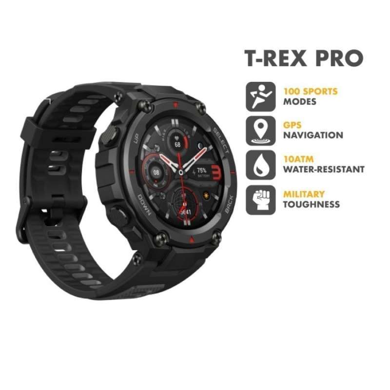 Promo Amazfit T-Rex Pro 1.3Inch Amoled Display Mil-Std 10Atm Gps Smart ...