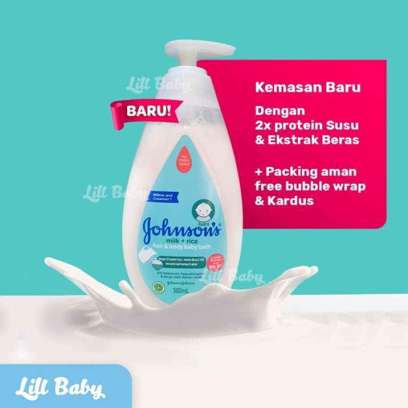 Promo Johnson Milk Rice 500ml Botol Pump Hair & Body Bath / Sabun ...