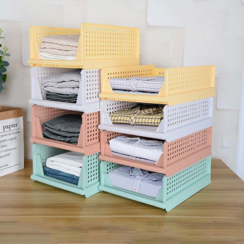 Jual Rak Laci Tempat Baju Storage Box Dalam Lemari Rak Lipat Bisa Susun ...