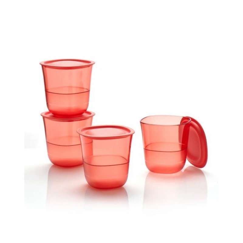 Jual Gelas Tupperware Crystaline Low Glas (4Pcs) Peach di Seller ...