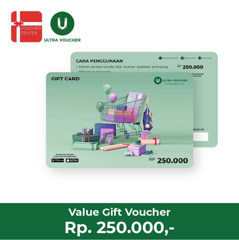 Promo New (UVGC No Pin) Ultra Voucher Gift Card Rp. 250.000 Diskon 3% ...