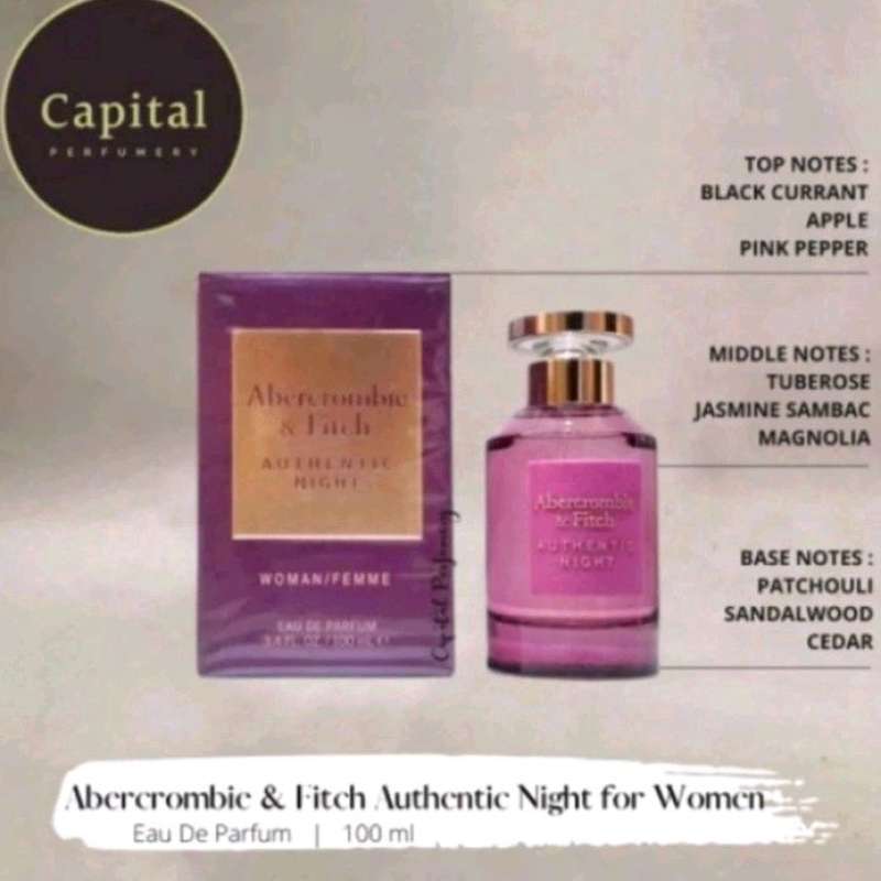 Jual Abercrombie & Fitch Authentic Night For Women Edp 100 Ml Di Seller ...
