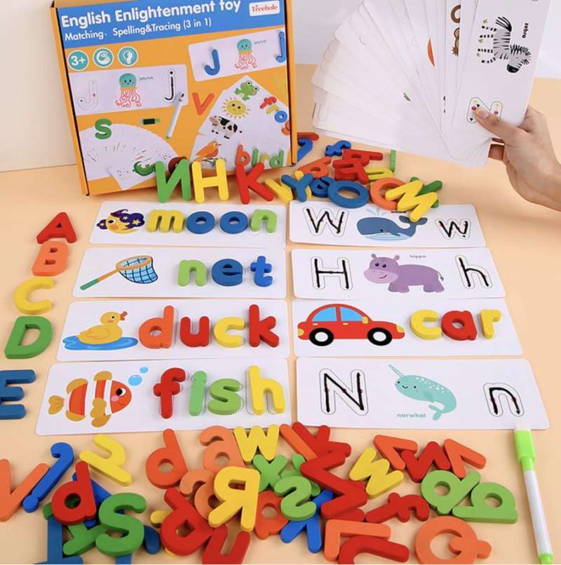 Jual Spelling Puzzle / Puzzle Membaca / Cognitive Alphabet Spelling ...