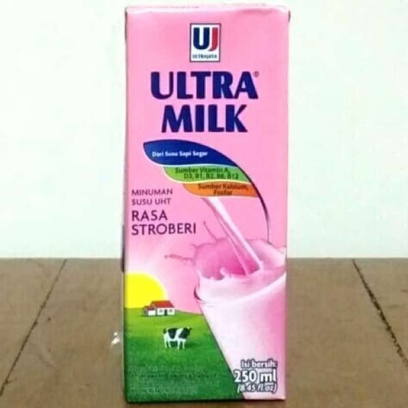 Promo Susu Ultra Milk Rasa Stroberi Kotak Uht | Strawberry - 250 Ml ...