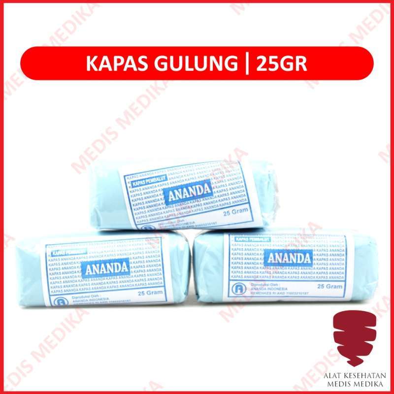 Jual Kapas Gulung 25 gram Pembungkus Luka Serbaguna Peralatan Medis P3K ...