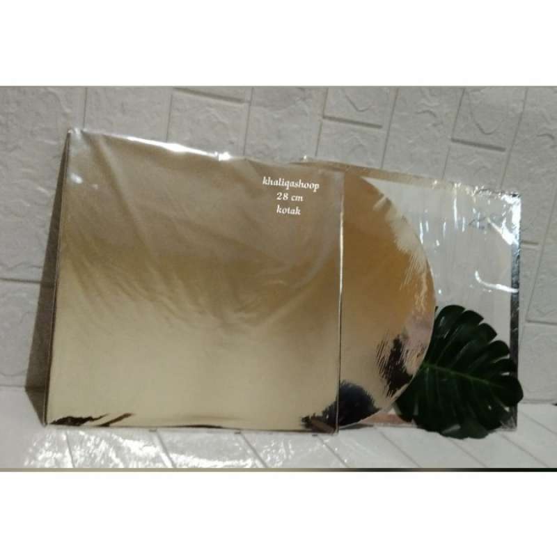 Jual ALAS KUE TRIPLEK UKURAN 28 CM BENTUK KOTAK ISI 6 PCS di Seller ...