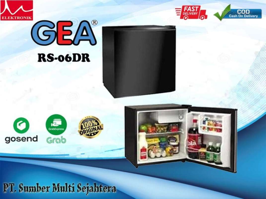 Promo Gea kulkas portable mini bar RS-06DR RS 06 DR khusus gojek/grab ...