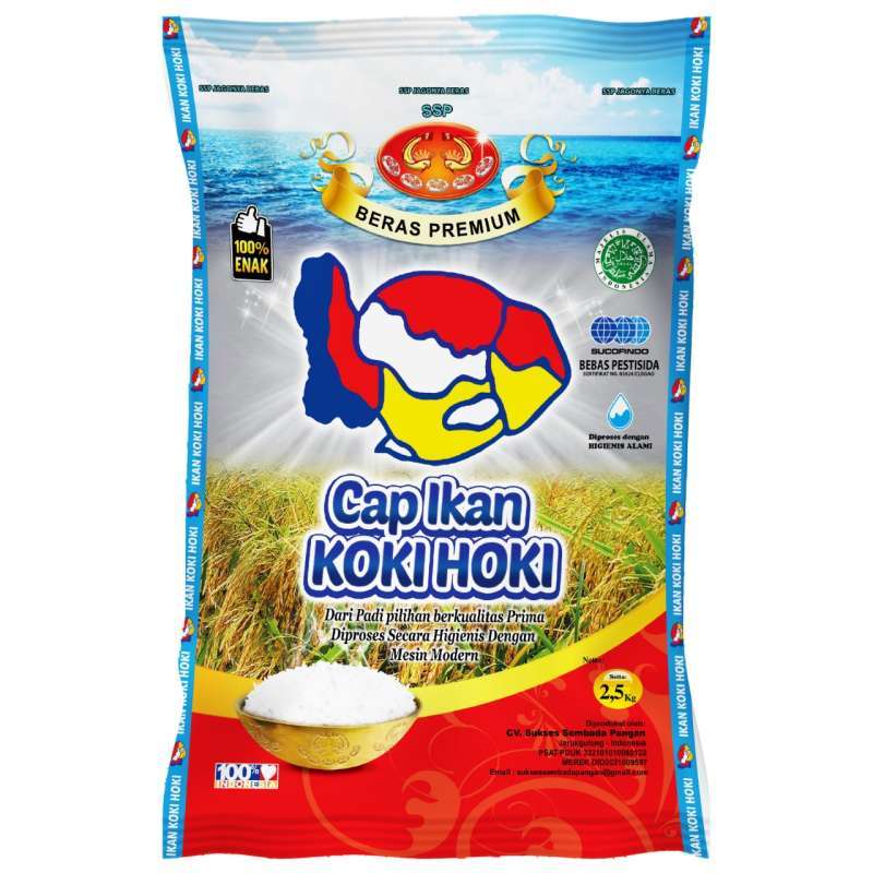 Promo SMG/JOG/SOLO - Cap Ikan Koki Hoki Beras Premium 2.5 Kg Sembada ...