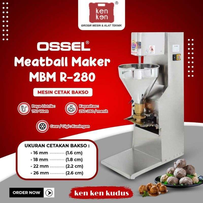 Promo OSSEL Mesin Cetak Bakso MBM-R280 Ossel Meatball Maker Ossel Mesin ...