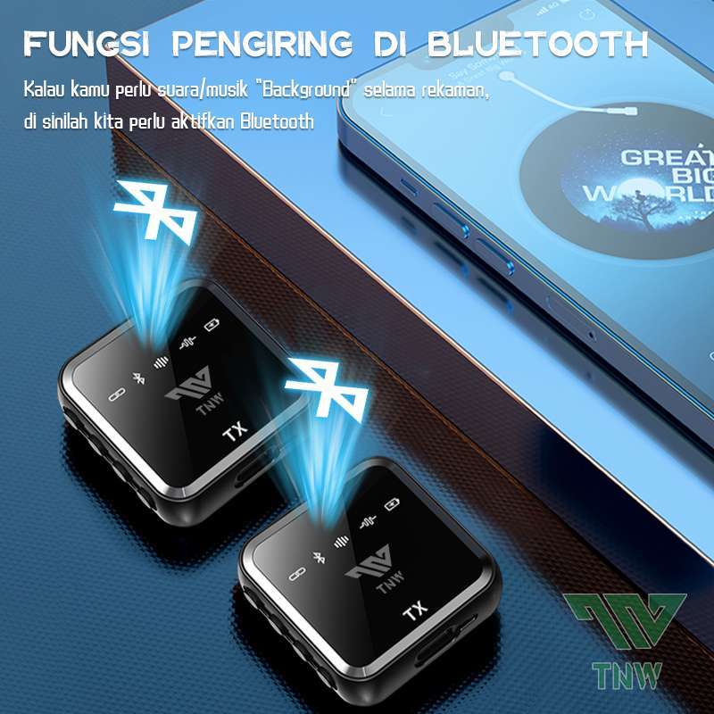 Jual Tnw N8 N9 Wireless Lavalier Mikrofon Click On Lapel Mic 2.4ghz ...