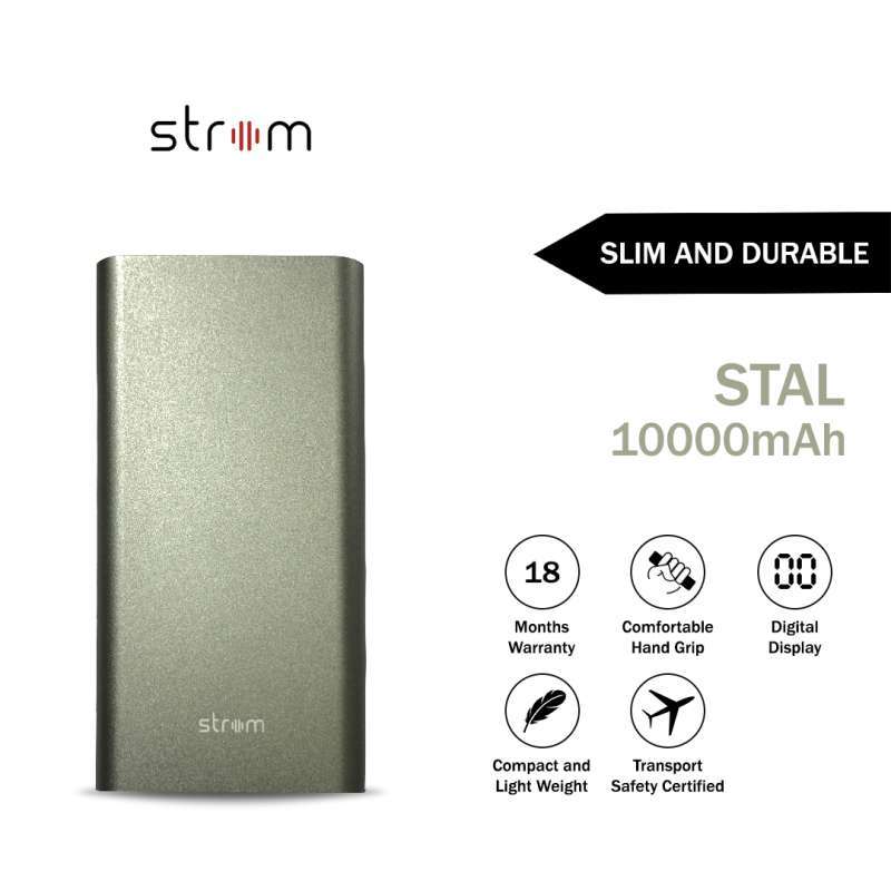Promo Strom - Stal Durable Power Bank 10000mAh Dual Charging - Real ...