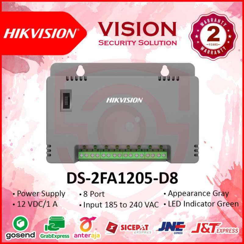 Jual Power Supply PSU Adaptor Hikvision 12V 1A/ch 8ch DS-2FA1205-D8 di ...