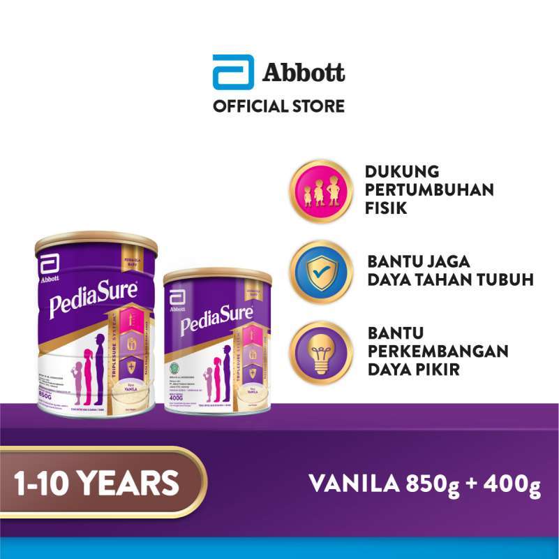 Jual Pediasure Vanila 850g + 400g (1-10 tahun) Susu Formula Pertumbuhan Anak di Seller Abbott ...