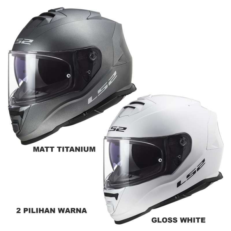 Promo Helm LS2 FF800 Storm Warna Polos Full Face Double Visor Diskon 5% ...