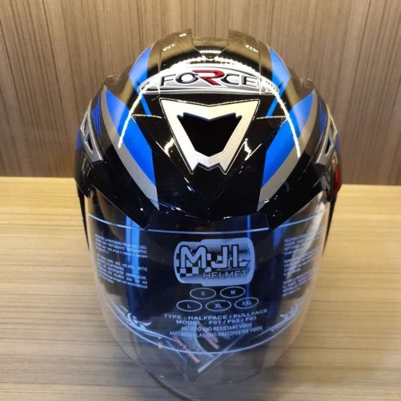 Promo Helm Half Face Dewasa Double Visor Anti Pecah SNI Cassanova Blue ...