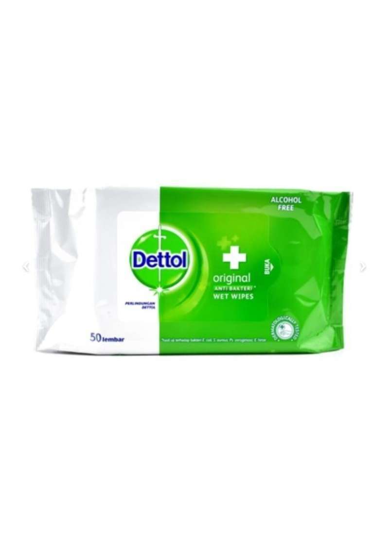 Jual TISUE BASAH DETTOL WET WIPES ISI 50 SHEETS TISSUE BASAH ANTI ...