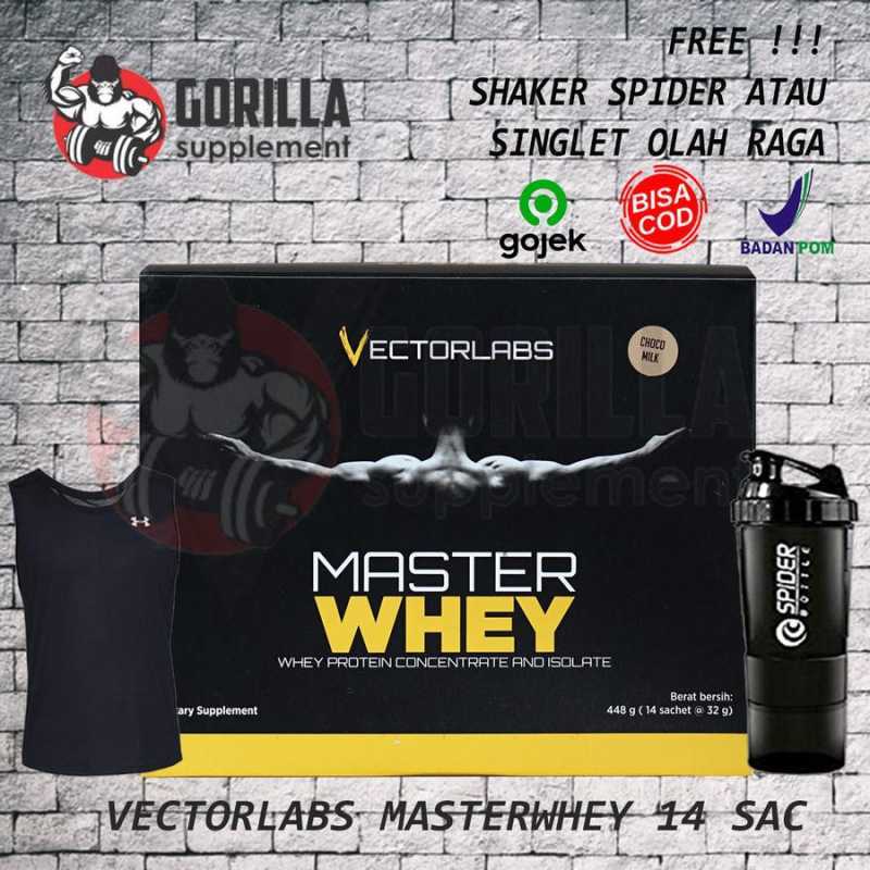 Jual Vectorlabs MasterWhey 14 Sachet Whey Protein Master whey Vector ...