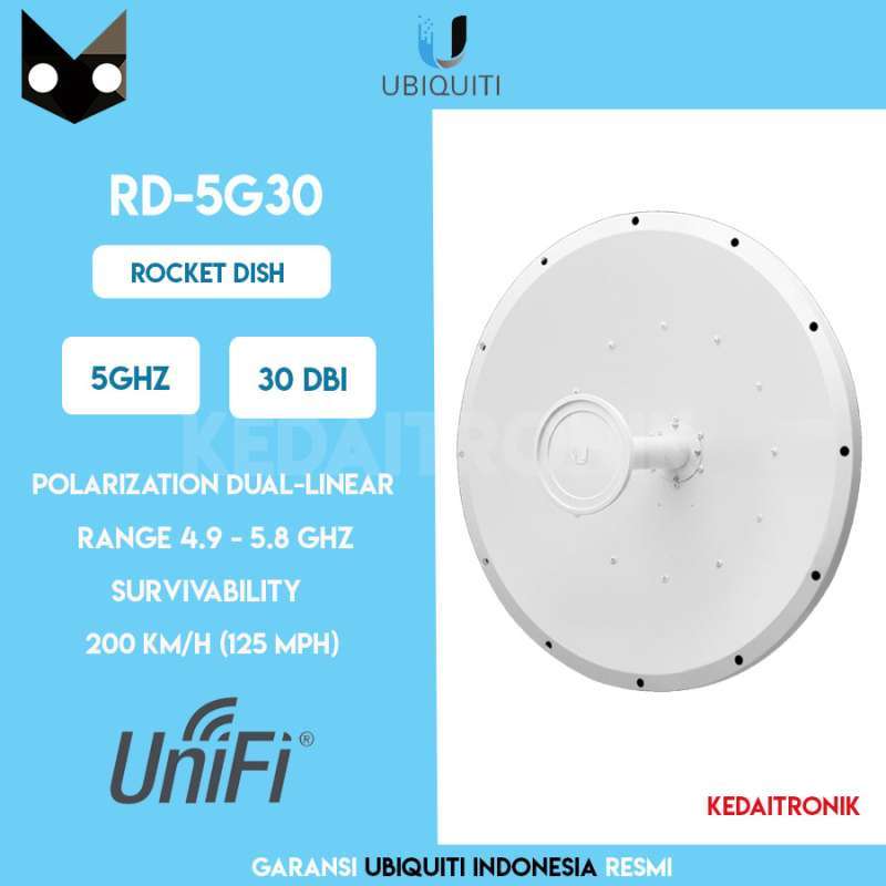 Promo Ubiquiti Rocket Dish 5G 30DBi RD-5G30 RD5G-30DBi RD5G-30 Diskon 2 ...
