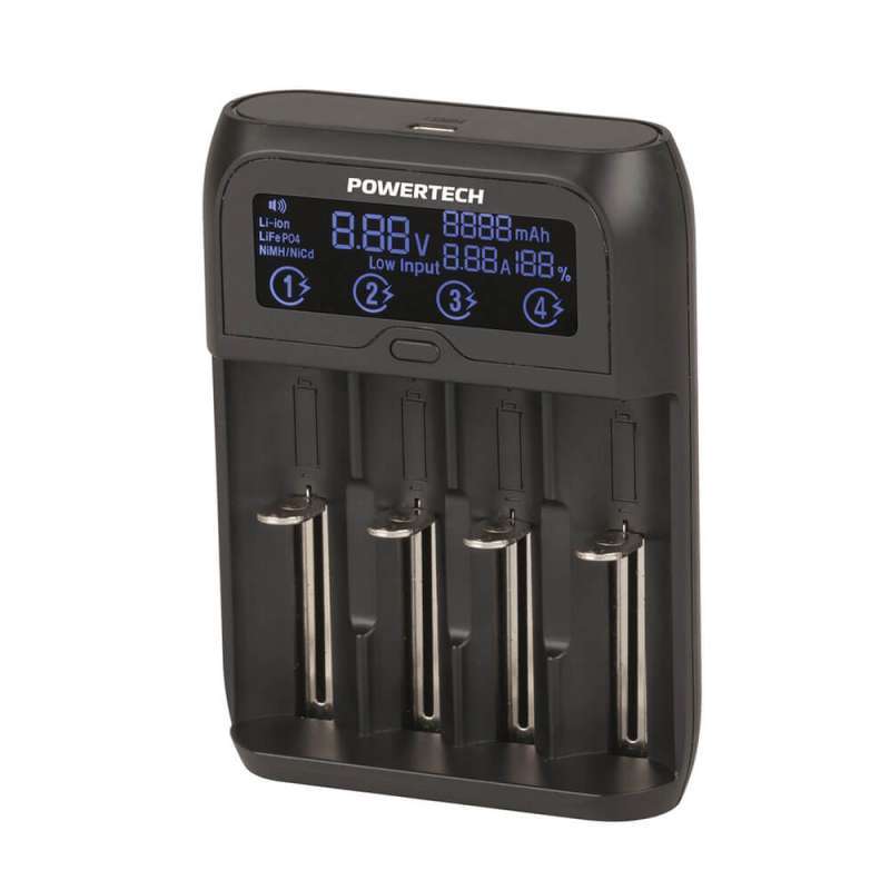 Jual Powertech Universal 4 Channel Fast Charger with LCD Display di ...