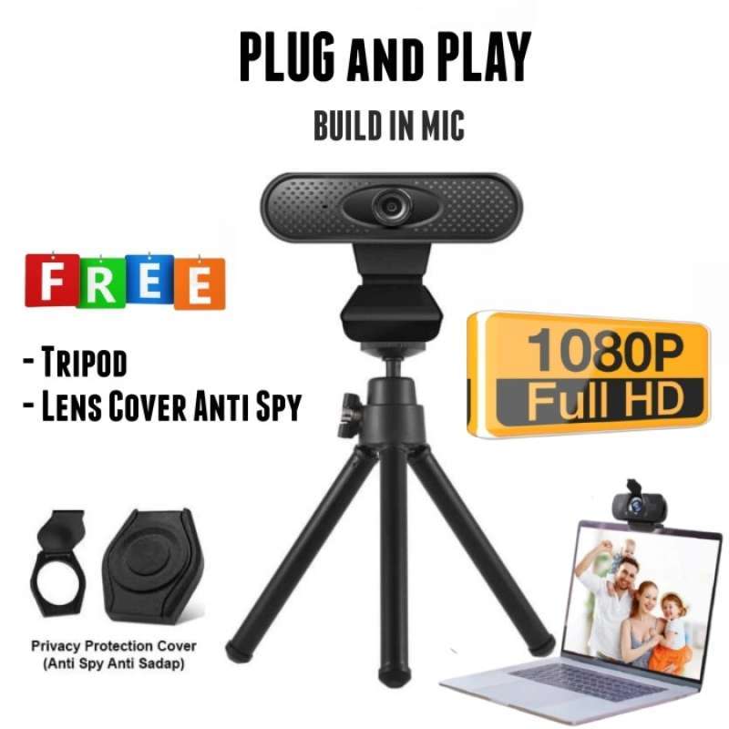 Jual WEBCAM 1080P FULLHD WITH MIC PC HIGH COMPUTER CAMERAS di Seller ...