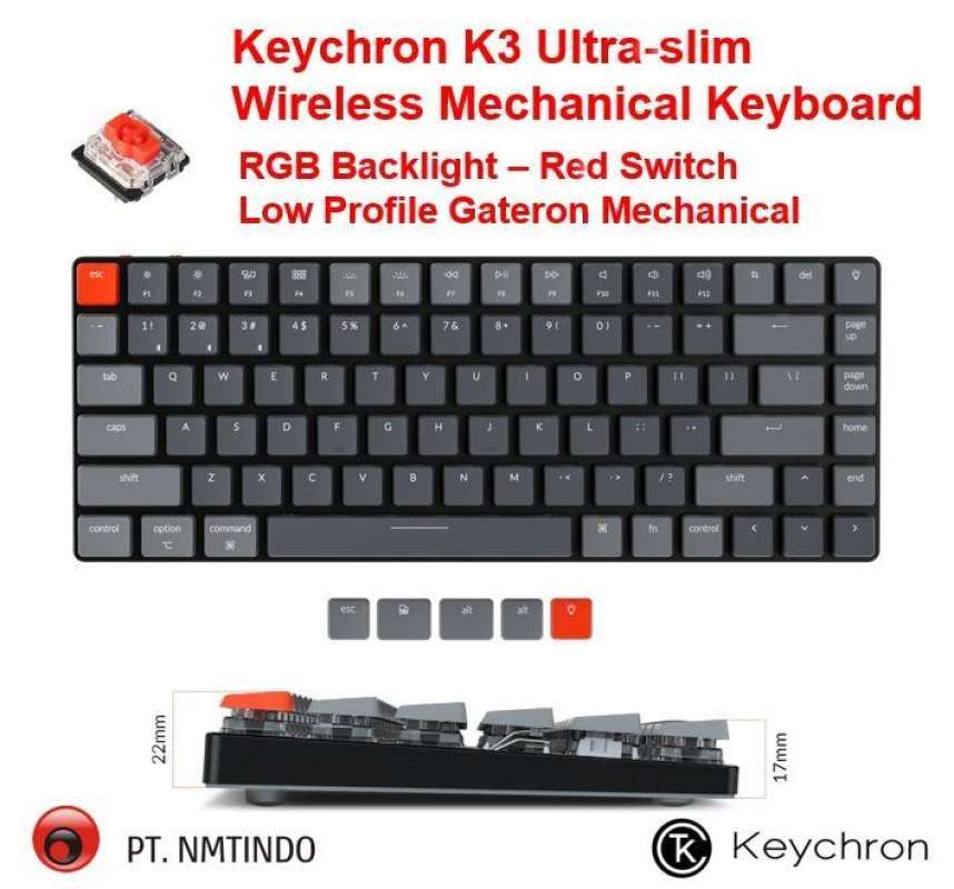 Jual Keychron K3 version 2 Ultra Slim Low Profile GATERON RGB Backlight ...