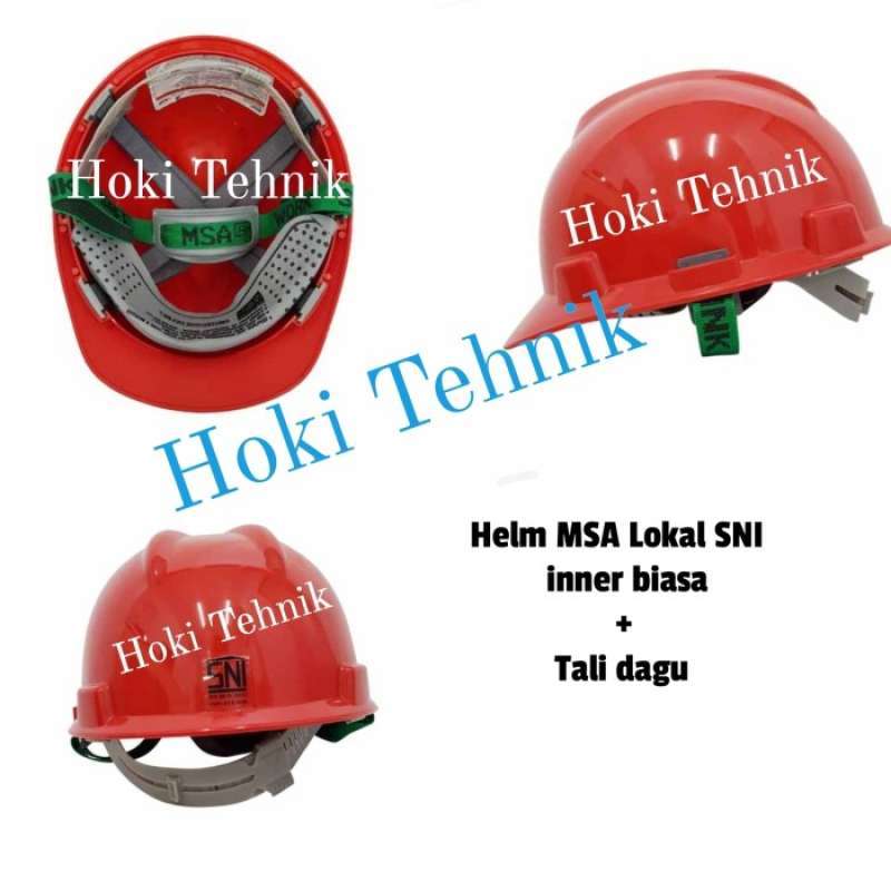 Jual Helm MSA LOKAL SNI inner biasa + Tali dagu / Safety Helmet MSA ...