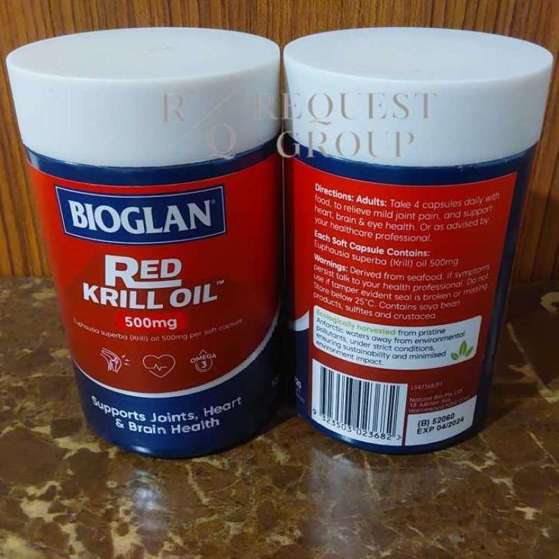 Jual Bioglan Red Krill Oil 500mg 120 Soft Capsules Di Seller Request ...
