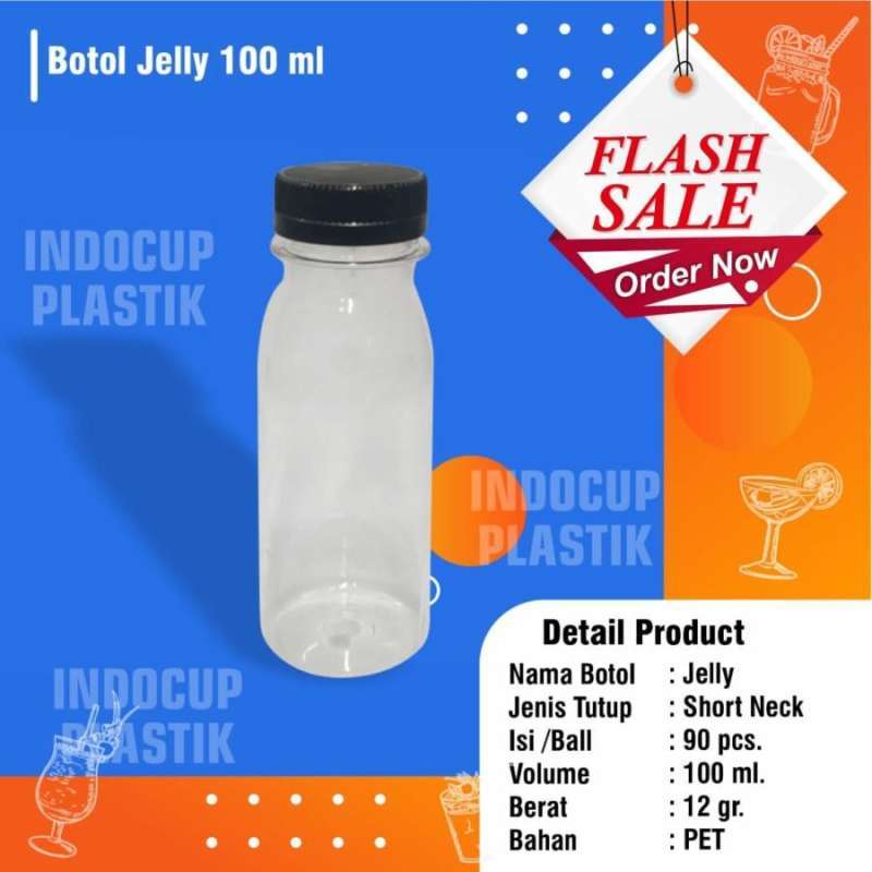 Jual botol plastik 100ml / botol jelly 100ml - REGULER KARDUS Orange di ...