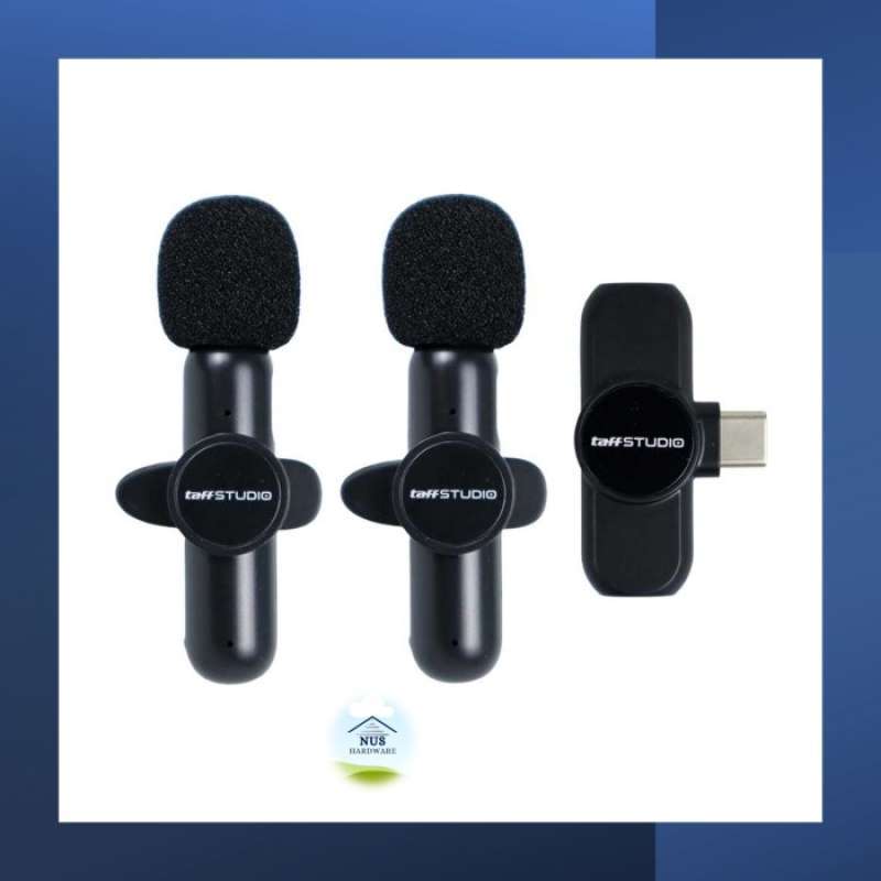 Jual CLIP ON MIKROFON PORTABLE WIRELESS LAVALIER MIC USB TYPE-C di ...