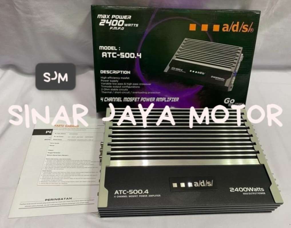 Promo POWER AMPLIFIER 4 CHANNEL MOSFET ADS ATC-500.4 Power Amplifier ...
